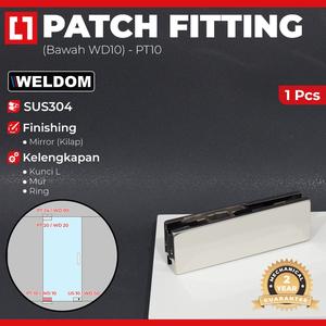 Jual Patch Fitting PT 10 Penjepit Engsel Pintu Kaca Bawah WD10 - Weldom ...