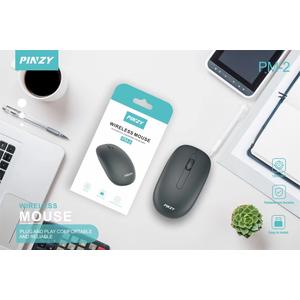 Promo PINZY PM-2 Wireless Mouse 1200DPI Mouse Bluetooth Plug and Play ...