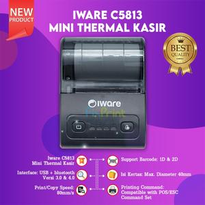 Jual Printer Thermal Kasir Iware USB + Bluetooth C58BT 58BC C58BT MP58 ...