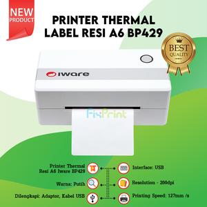 Jual Printer Barcode Print Iware Label BP429 Cetak Resi A6 BP429U ...