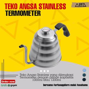 Jual 210324 Teko Angsa Stainless Termometer Gooseneck 1Liter - Kota ...
