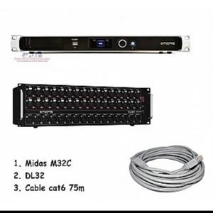 Jual Mixer digital Midas M32C +Stage box DL32 + kabel LAN 75 mtr - Kota ...