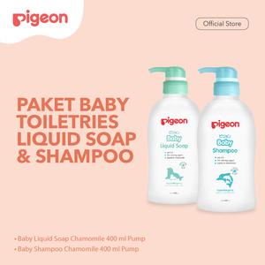 Jual PIGEON Paket Baby Toiletries Liquid Soap & Shampoo 400 ml - Kota ...