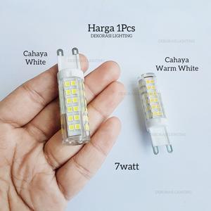 Jual Lampu Halogen Kacang led kaki G9 7W 220V warm white dekorasi ...