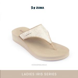 Jual Zuma Women Iris 4 Beige , Sandal Jepit Wanita Wedges Karet Polos ...