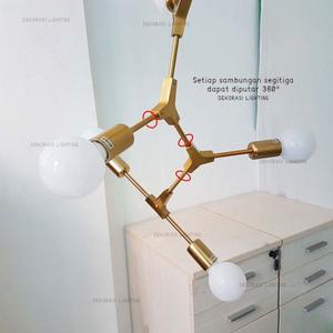 Jual Lampu gantung void tangga tinggi panjang flexible e27 modern ...