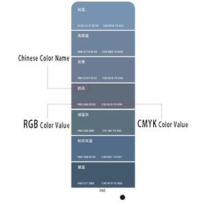 Jual Chinese Paper Card Cmyk Color Card Traditional Colors Rgb Guide ...