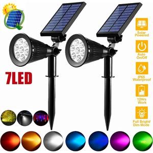 Jual Lampu Taman Tenaga Surya 7 LED Warna Warni Solar Cell Panel Lampu ...