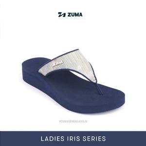 Jual Zuma Women Iris 2 Midnight Blue Sandal Jepit Wanita Wedges Karet ...