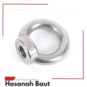 Jual T1. Mur Mata M6 / Eye Nut M6 / Lifting Eye M6 Stainless 304 - Kab ...
