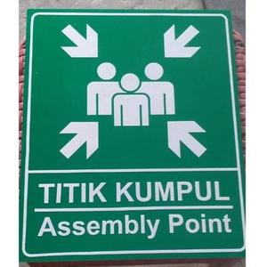 Jual Papan rambu akrilik sign titik berkumpul 30x25 k3 - Kab. Sleman ...