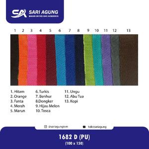 Jual 1682 d pu (meter) bahan kain cordura glossy d1682 dinier hogtgw ...