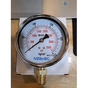 Jual T1. Pressure gauge//manometer 4 inch 250 bar(kg/cm2)black steel ...