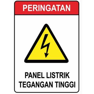 Jual STIKER PERINGATAN PANEL LISTRIK TEGANGAN TINGGI SAFETY BAHAYA ...