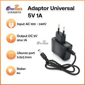 Jual Adaptor 5V-1A untuk power tambahan USB HUB 5 VOLT - 1 AMPERE ...