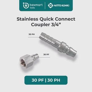 Jual Quick Coupler Coupling Stainless 30 PH PF Nitto Kohki Best - Kab ...