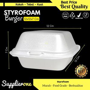 Jual Styrofoam Burger / Styrofoam 12x12x7 Cm / Sterofoam Makanan - Kab ...