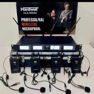 Jual mic wireless clip on hardwell clx 9004u isi 4 handled - handled ...