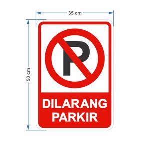 Jual rambu plang dilarang parkir 35cm x 50cm plat alumunium rryaxl ...