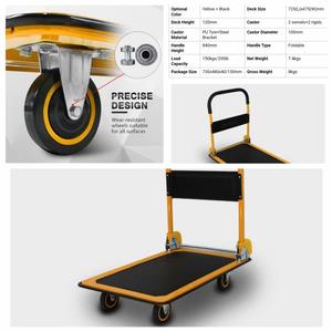 Jual Gerobak Besi Hand Truck Trolley Barang Trolley Lipat Biru 150-300 ...