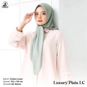 Jual UMAMA LUXURY PLAIN METAL LOGO Glosy LC Scarf Hijab Sinar Glowing ...