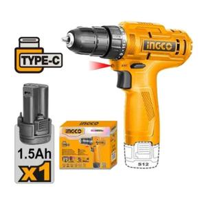 Jual Ingco CDLI12428 Bor Baterai 12V Li Ion Cordless Drill 12 Volt ...