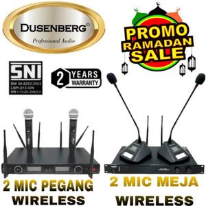 Jual 2 Mic Meja Wireless DUSENBERG , 2 Mic Handheld Wireless DUSENBERG ...