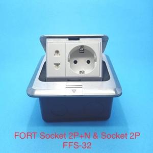 Jual FORT Stop kontak lantai Floor Socket Outlet 2P+N Tanam FFS-32 Best ...
