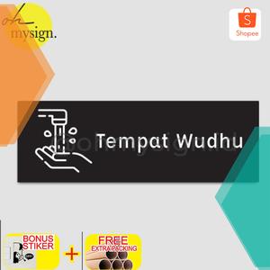 Jual SIGN BOARD TEMPAT WUDHU | SIGNAGE TEMPAT WUDHU | SIGN WUDHU Elegan ...
