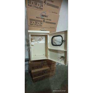 Jual BARU!! Box Panel Listrik KWH 32x58x24cm 2 Pintu + Kaca + Topi ...