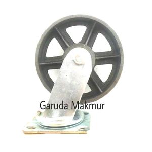 Jual roda besi heavy duty 8in hidup roda troli besi roda castor iron ...