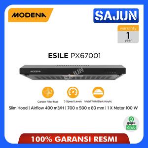 Jual [Garansi] Modena Px 7001 Cooker Hood Px7001 70 Cm Slim Cooker Hood ...