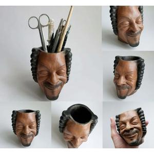 Jual Rapper Snoop Dogg Flower Pot Human Face Vase Man Human Smile Face ...