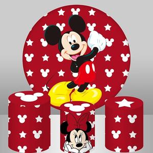 Jual Vintage Mickey Mouse Round Background Circle Photo Backdrop Baby ...