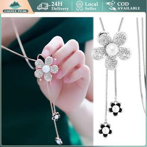 Jual Kalung Sweater Rantai Panjang Liontin Bunga + liontin bunga ...