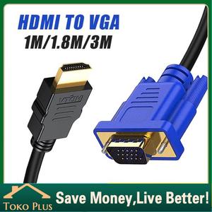 Jual Kabel Konversi HDMI to VGA 3m Kabel Konektor Komputer Conversion ...
