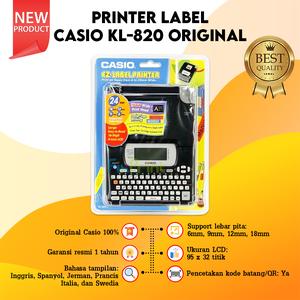 Jual Casio Label Printer KL 820 Label Maker Mesin Labeling Printer ...