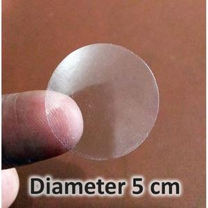 Jual Stiker Vinyl Bulat 5 cm Transparan Polos Sticker Bundar diameter ...