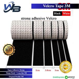 Jual Velcro Tape 3M Double Tape Perekat Serbaguna 2 Sisi Kasar Halus ...