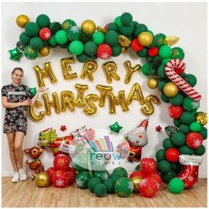 Jual Paket Dekorasi Hiasan Balon Natal Merry Christmas Sinterklas Santa ...
