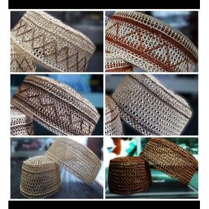 Jual Peci Akar Rotan Kalimantan Kopiah Anyaman Songkok Adat Khas Bahar ...