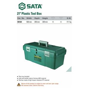 Jual NEW TOOL BOX MULTIFUNGSI PERKAKAS SATA 95164 - 21" PLASTIC TOOLBOX ...
