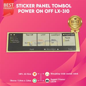 Jual Panel Sticker Epsn Dot Matrix LX310 Sticker Tombol Power ON OFF LX ...