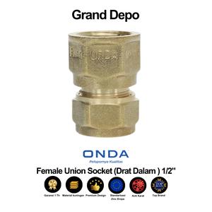Jual Female Union 1/2" Onda / Female Straight Sock Drat Dalam Onda - Kota Tangerang - Grand Depo ...