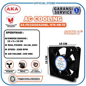 Jual Cooling Fan Panel Kotak 15CM 6 Inch Kipas Angin Partisi 220V AC ...