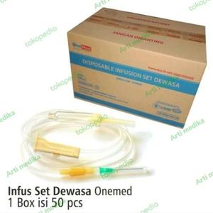 Jual Infusion Set Dewasa OneMed Box 50pc / Selang Infus Set Dewasa ...