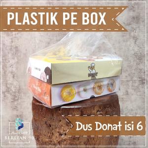 Jual Plastik Bening Box Donat 6 pcs / Plastik Box Donat 1/2 Lusin ...