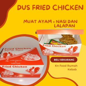 Jual Dus Fried Chicken Ivory 100 lembar model kuncian box ayam goreng ...
