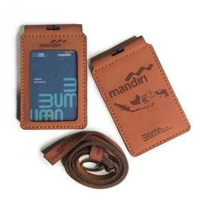 Jual GANTUNGAN ID CARD HOLDER NAME TAG KULIT SAPI ASLI COSTUM NAMA DAN ...