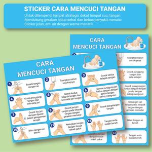 Jual STIKER Sticker LANGKAH CUCI TANGAN YANG BENAR - Kota Bekasi ...